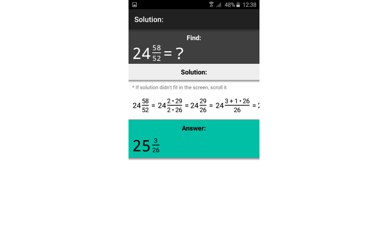 Fraction Calculator - App on Amazon Appstore