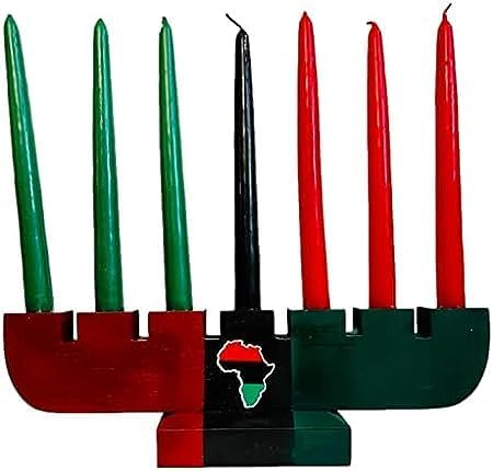 Amazon.com: Color of Africa Kwanzaa Kinara Candle Set : Home & Kitchen