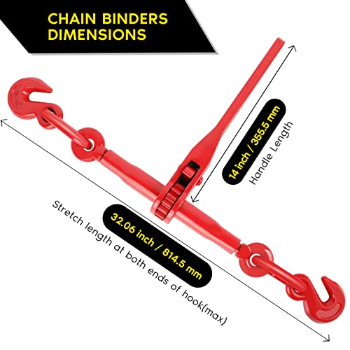 Snapklik.com : Ratchet Chain Binder 3/8-1/2 Inch, 2 Pack Load Binders ...