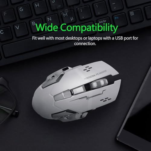 ADNET Dual-Mode RGB Wireless Gaming Mouse - Rechargeable Bluetooth & 2 ...