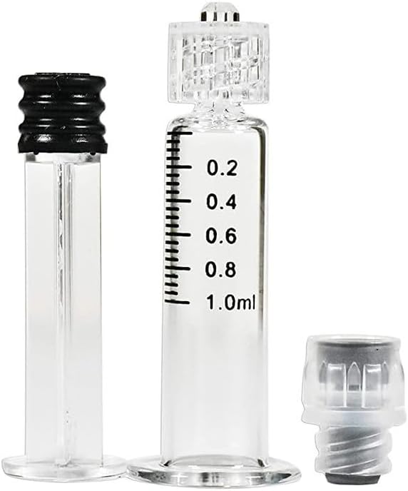 Amazon.com: 1 ML GLASS SYRINGE W/ LUER LOCK & METERED CAPACITY - 100ct ...
