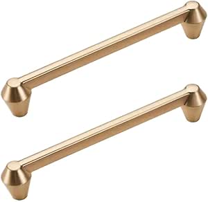 2 Pack Brass Cabinet Handles, 192mm (7-1/2 Inch) Hole Spacing, Gold ...