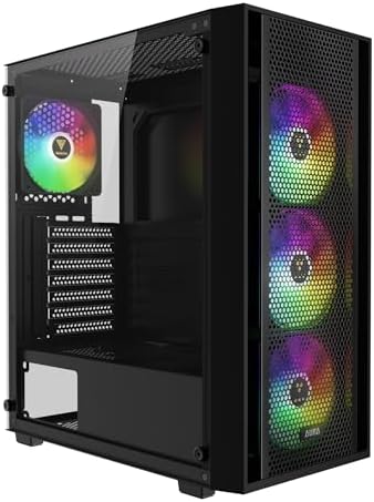 Amazon.com: GAMDIAS ATX Mid Tower Computer PC Case with Tempered Glass ...