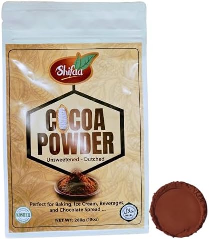 Amazon.com : Cocoa Powder Unsweetened, Shifaa Alkalized - Reddish Brown ...