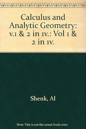 Amazon.com: Calculus Analytic Geometry: 9780673167217: Shenk, Al, Shenk ...
