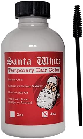 Amazon.com : Santa White Temporary Hair Color Liquid with Brush - Sweat ...