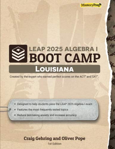 LEAP 2025 Algebra I Boot Camp | Louisiana, 1st Edition - MasteryPrep ...