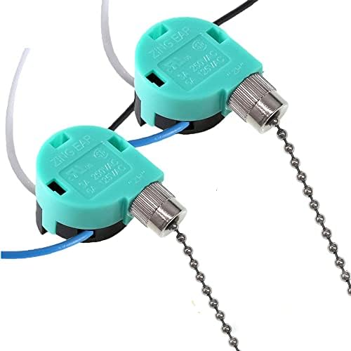 Ceiling Fan Switch 3 Speed 4 Wire Zing Ear ZE 268S6 Pull Chain Switch Control Replacement 3 ...
