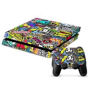 Colorful Skin Sticker Wrap Cover Decal for Sony PS4 & Controller DIY ...