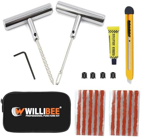WILLIBEE Universal Heavy Duty Steel Tubeless Tire Puncher Kit (with ...