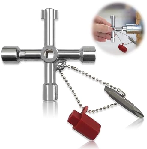 Favson Meter Box Key Gas Meter Key, 4-in-1 Radiator Metal Utility Key ...