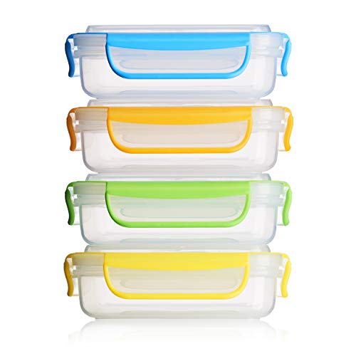 Buy Snap Fresh - 4 Pack of Sandwich Containers (450 ml) - Reusable, BPA ...