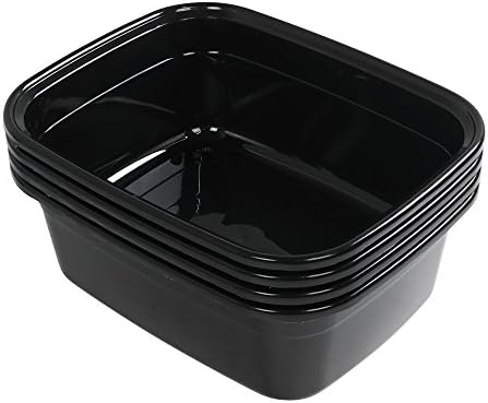 Amazon.com - Kekow 14 Quart Plastic Dish Pan, Black Washing Basin, Black