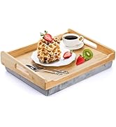 Amazon.com - TOPZEA Bamboo Lap Tray with Detachable Cushion, 16.5"x 12. ...