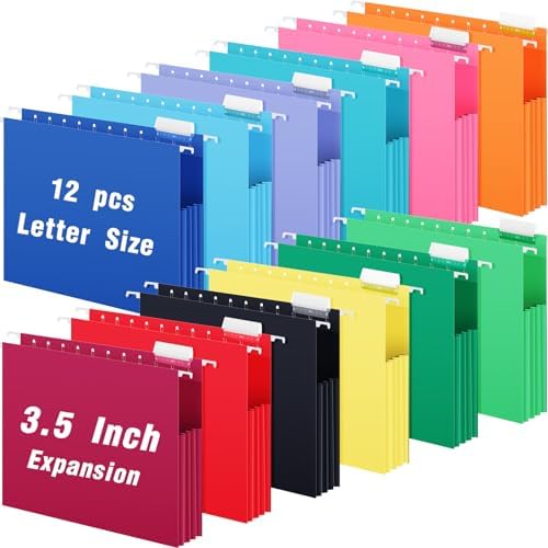 Amazon.com : Yaomiao 36 Pcs Extra Capacity Hanging File Folders Letter ...