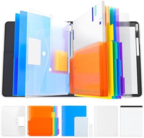 Amazon.com: JoyCat 3 Ring Binder Clipboard with Storage,12.4"x10.2 ...