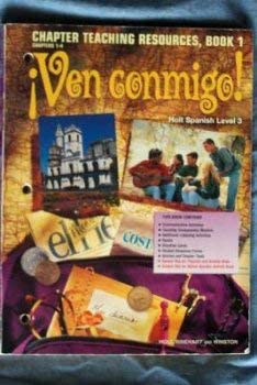 Ven Conmigo! Chapter Teaching Resources, Book 1, Chapters 1-4: Sharon ...