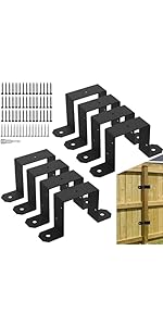 Amazon.com: 4pcs Heavy-Duty Post Brackets Kit - 4x4 Wood Deck Mounting ...