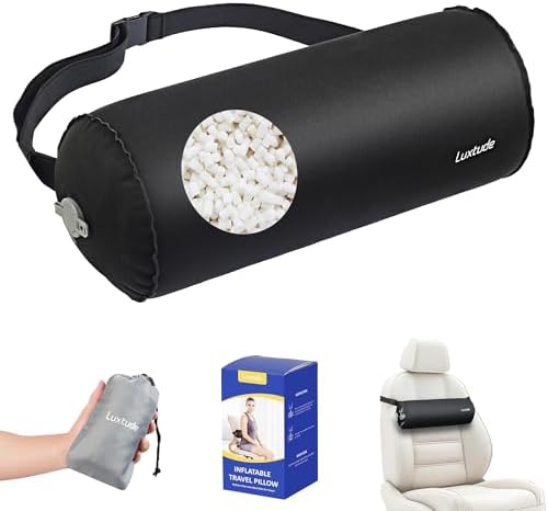 Amazon.com: Inflatable Lumbar Pillow for Airplane Travel Lumbar Support ...