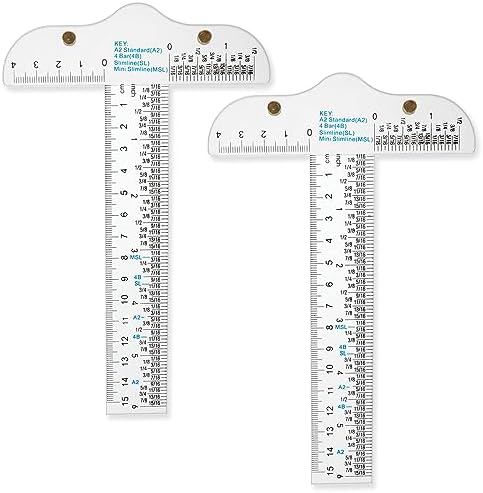 LEEQBCR 12 Inch/30 cm Plastic T-Ruler for Drafting, Transparent, Metric ...