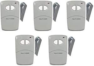 5 Pack 4120 Linear Multi Code 2 Button Garage Gate Remote MCS412001 ...