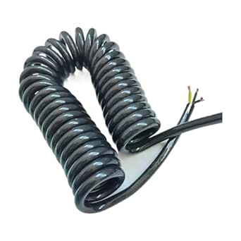 Retractable Power Extension Cord, Coiled Cable 2 Core 1.5mm Square ...