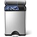 Amazon.com: simplehuman Rectangular Dual Compartment Recycling Kitchen ...