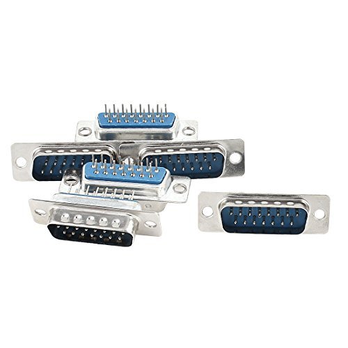 Alcoa Prime6pcs 15 Pin 2-Row D Sub Male Plug Monitor LCD VGA Connector ...