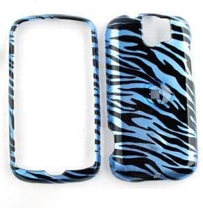 Amazon.com: BLUE/BLACK ZEBRA PRINT DESIGN CELL PHONE COVER FACEPLATE ...