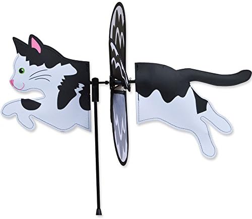 Amazon.com: Premier Kites Black & White Cat Garden Wind Spinners ...