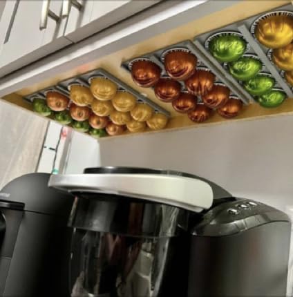 Amazon.com: K Cup Pod Holder | Under Cabinet or Wall Mounted Storage ...