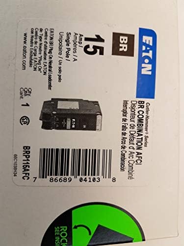 Cutler-Hammer BRP115AF Eaton 15 amps Combination AFCI Single Pole ...