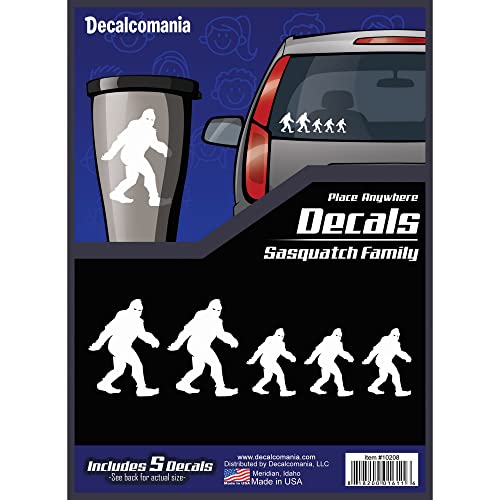 Snapklik.com : Sasquatch Bigfoot Family Vinyl Car Stickers 5 Decals