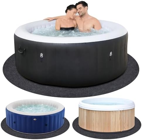 Amazon.com: 80 Inch Dia Round Inflatable Hot Tub Mat,Extra Large Hot ...