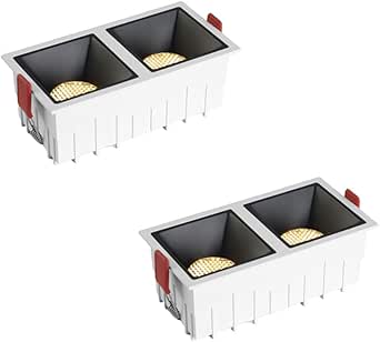 entyze Rectangle Recessed Double Head Led Downlight Honeycomb Mesh ...