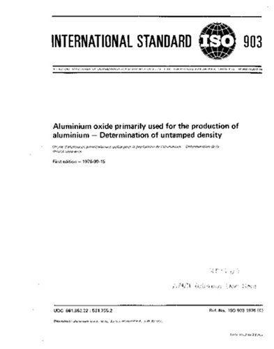 ISO 903:1976, Aluminium oxide primarily used for the production of ...