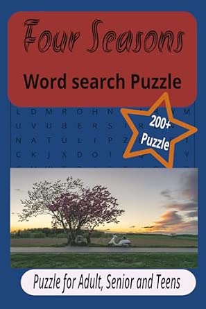 Four Season Word Search Puzzle: Word Search with easy to Read about ...