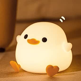 Amazon.com: Crtivetoys Cute Duck Night Light, Animal Silicone Nursery ...
