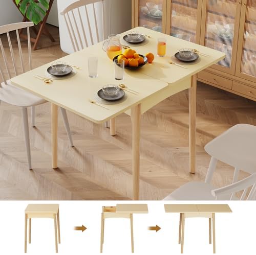 Amazon.com - BTHFST Folding Dining Table with Hidden Storage, Modern ...