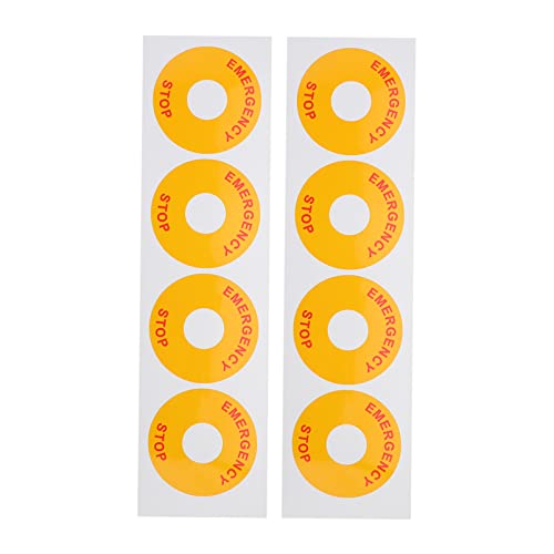 Scicalife 8pcs Emergency Stop Warning Label Sticker Warning Emergency ...
