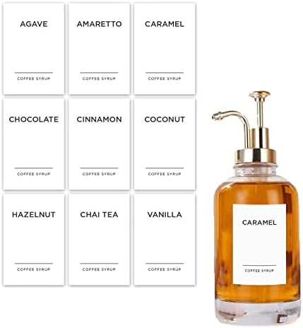Amazon.com: BBRGIRL-84 PCS Coffee Syrup Labels, Flavored Coffee ...