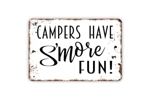 Amazon.com: 8" x 12" Campers Have Smore Fun Funny Camping Metal Sign ...
