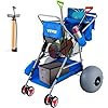 Amazon.com: VEVOR Beach Cart for Sand, Foldable Beach Wagon Carts with ...