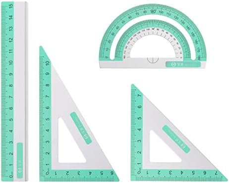 Amazon.com : HARFINGTON 4pcs Geometry Set 15cm Metric Measure Ink ...