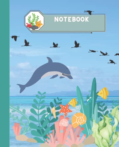 『Composition Notebook: Ocean Botanical Illustration / Wide Ruled, Writing Journal Notebook ...