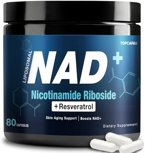 Amazon.com: NAD+ Supplement-Liposomal Nicotinamide Riboside Resveratrol Pure Organic Supplement ...