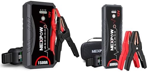 Amazon.com: NEXPOW Q10S & Q12 Car Battery Jump Starter Pack, 1500a ...