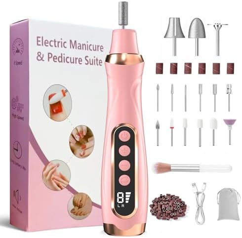 Amazon.com: Cordless Nail Drill, Portable 2000 mAh Rechargeable ...