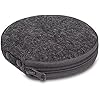 Amazon.com: ELEZAY Small CD Case Round Felt 20 Capacity CDs Storage ...