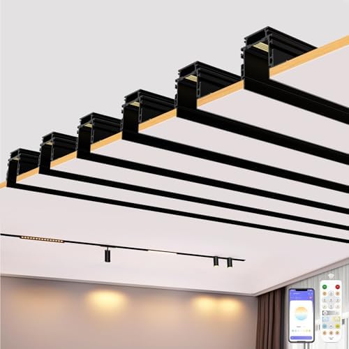Hengsense 6 Pack Magnetic Track Lighting Rails, 4-Wire Recessed ...